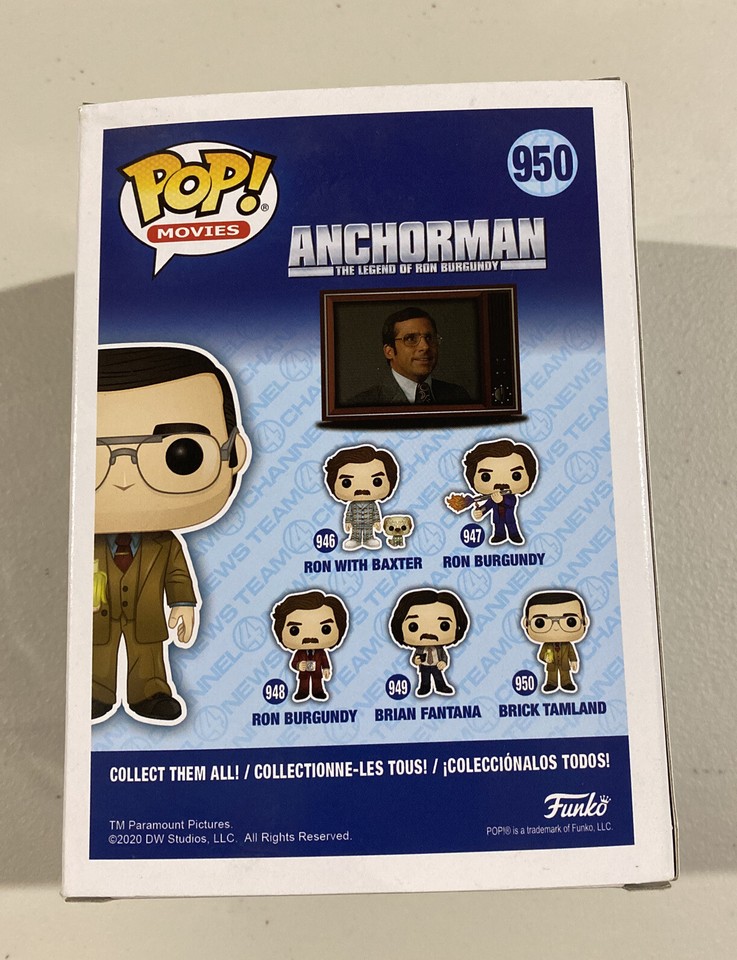 Anchorman Brick Tamland 2020 SDCC Funko Movies #950 Pop! Vinyl Figure ...