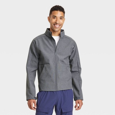 All In Motion Men's Zip-Up Winter Wind-Resistant Softshell Jacket | eBay