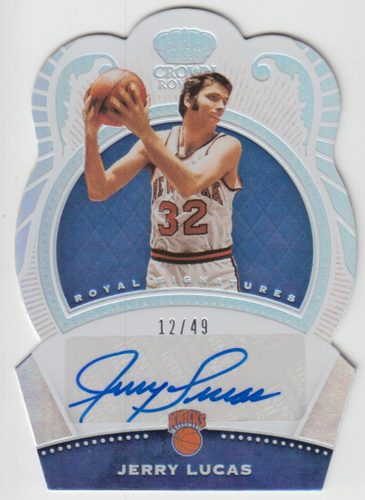 2020-21 Panini Crown Royale Jerry Lucas Royal Signatures Die Cut Auto ...