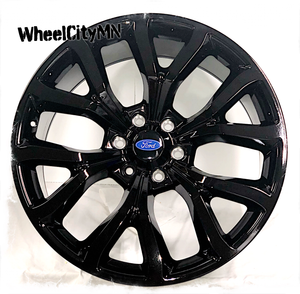 22 inch gloss black 2018 Ford Expedition Platinum OE replica wheels ...