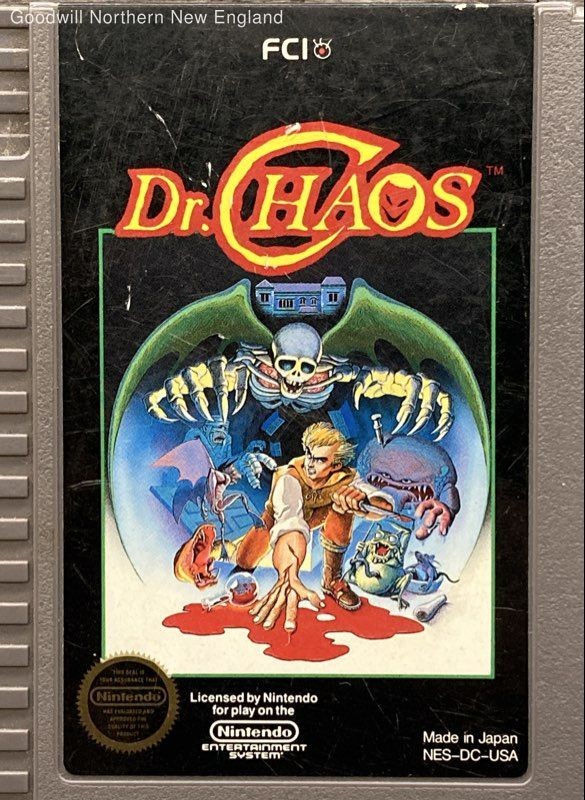 Dr. Chaos Nintendo NES Video Game 1988 FCI Cartridge Only Tested Works ...