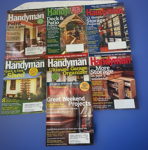 The Family Handyman Magazine 2007 Lot of 7 issues DIY Home Yard ...