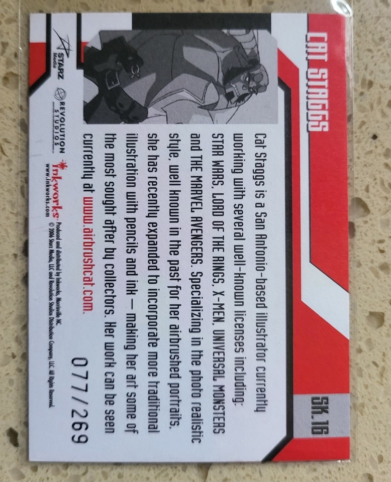 2006 Hellboy Sword Of Storms Sketch Card By Cat Staggs Signed 077/269 ...