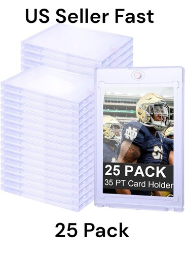 25 Pack 35 Point Magnetic Card Holder HIGH QUALITY uv Protectant Top ...