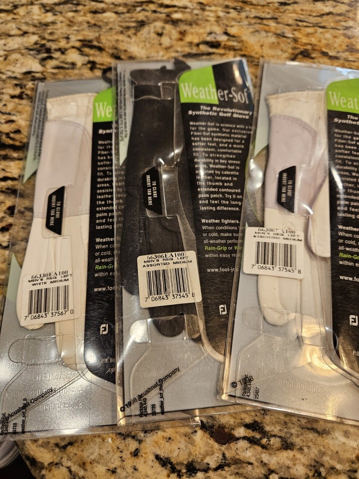 Lot Of 3 Foot Joy Weather-Sof Golf Gloves - Medium | eBay