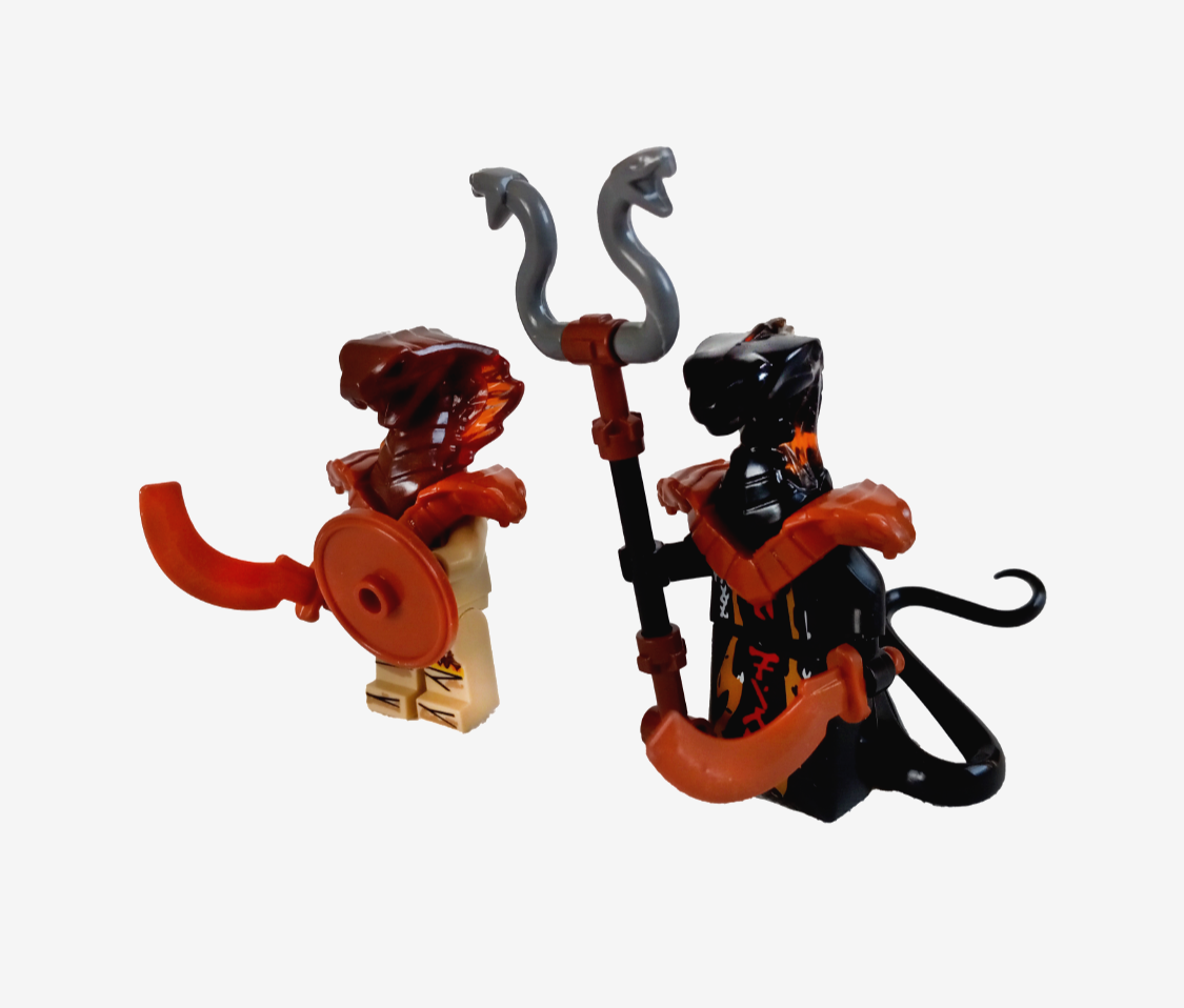 Custom Lego Ninjago Char & Pyro Slayer Minifigures; Black & Brown ...