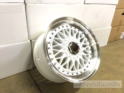 15" RS STYLE WHEELS RIMS WHITE 4 LUG 4X100/114.3 4X4.5 BRAND NEW SET OF ...