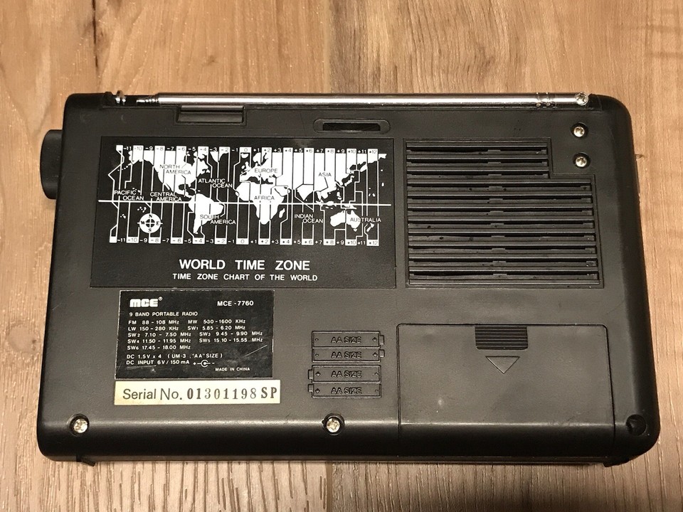 Vintage 9 Band Portable Radio Model MCE-7760 AM/FM/-AIR/LW/6-SW-fc | eBay