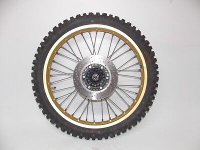 HONDA 21" WHEEL AKRONT GOLD RIM HUB SPOKES ROTOR 1981 HUSQVARNA AE420 ...