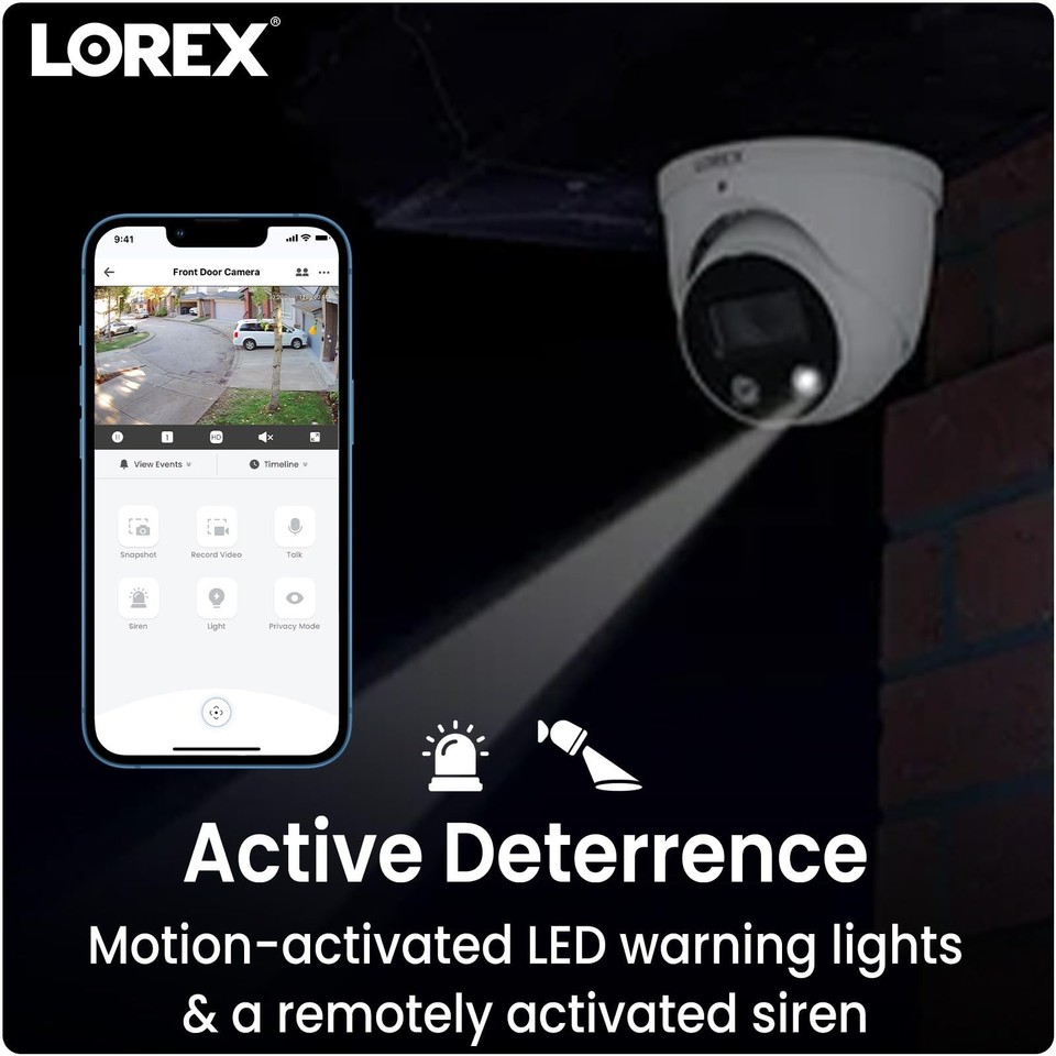 Lorex 4K Ultra HD PoE Outdoor Metal Dome Add-On Security Camera – 8MP ...