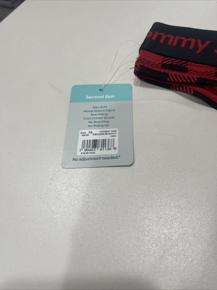 Tommy John Women's Second Skin Thong Size XS Color Red Buffalo | eBay