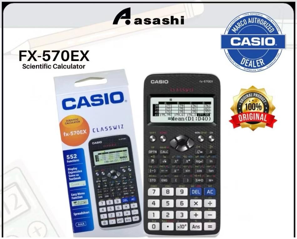ORIGINAL BEST QUALITY Casio Scientific Calculator Classwiz FX-570EX ...