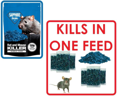 Lodi Sapphire Grain 25 Rat and Mouse Killer Poison 150g Pouch | eBay