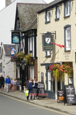 PHOTO CASTLE STREET CONWY SHOWING TWO OF THE TOWN'S PUBS: THE BLUE BELL ...