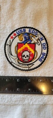 USS EDSON DD-946 (DESTROYER) EMBROIDERED PATCH - US NAVY | eBay