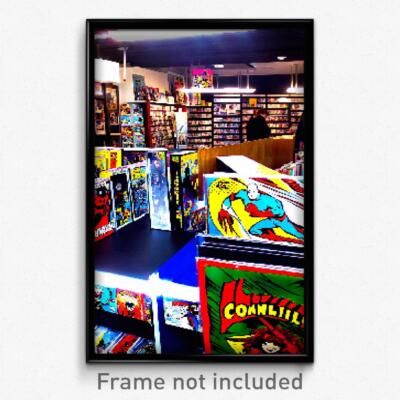Pixel Art Poster - Familiar Comic Book Store (8 Bit Video Game Print ...