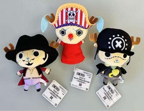 ONE PIECE Plush Chopper Manekko Cross Guild Buggy Mihawk Crocodile Set ...