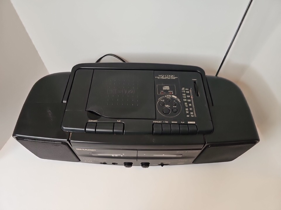Sharp WQ-CD120 Radio Dual Cassette Player With CD Player AMFM Tested ...