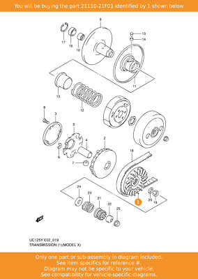 SUZUKI Face, Fixed Drive, 21110-21F01 OEM | eBay UK