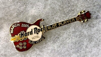HARD ROCK HOTEL LAS VEGAS MAROON MARCH SLOT PLAYER GUITAR PIN # 27416 ...