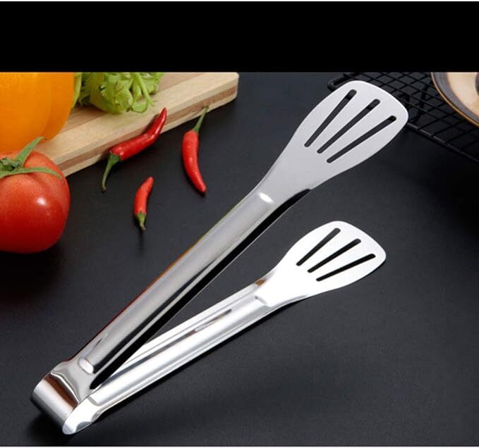 METAL TONG FOOD SERVING HEAT RESISTANT 9" TONGS COOKING KITCHEN TOOL ...