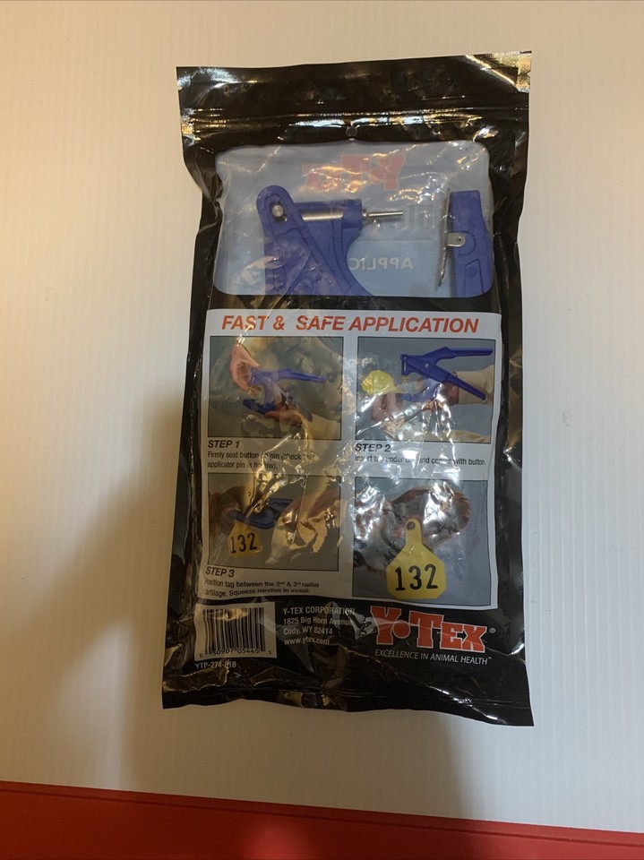 Ultra Tagger Plus Ear Tagger Y-tex Fly Tags Visual Cattle Cow ...