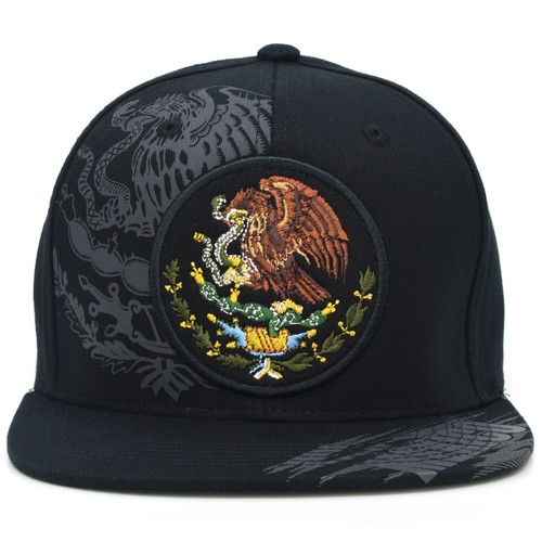 Mexican Eagle New TL MEX Embroidery Snapback Hat Flat Bill Adult ...