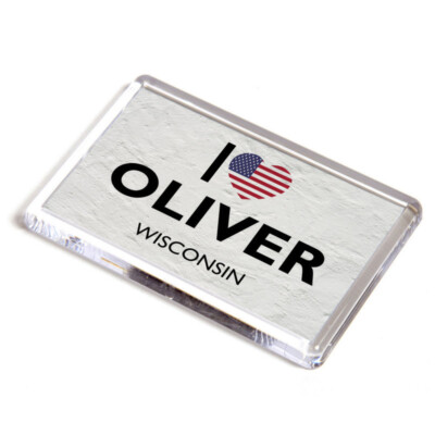 FRIDGE MAGNET - I Love Oliver, Wisconsin - USA | eBay