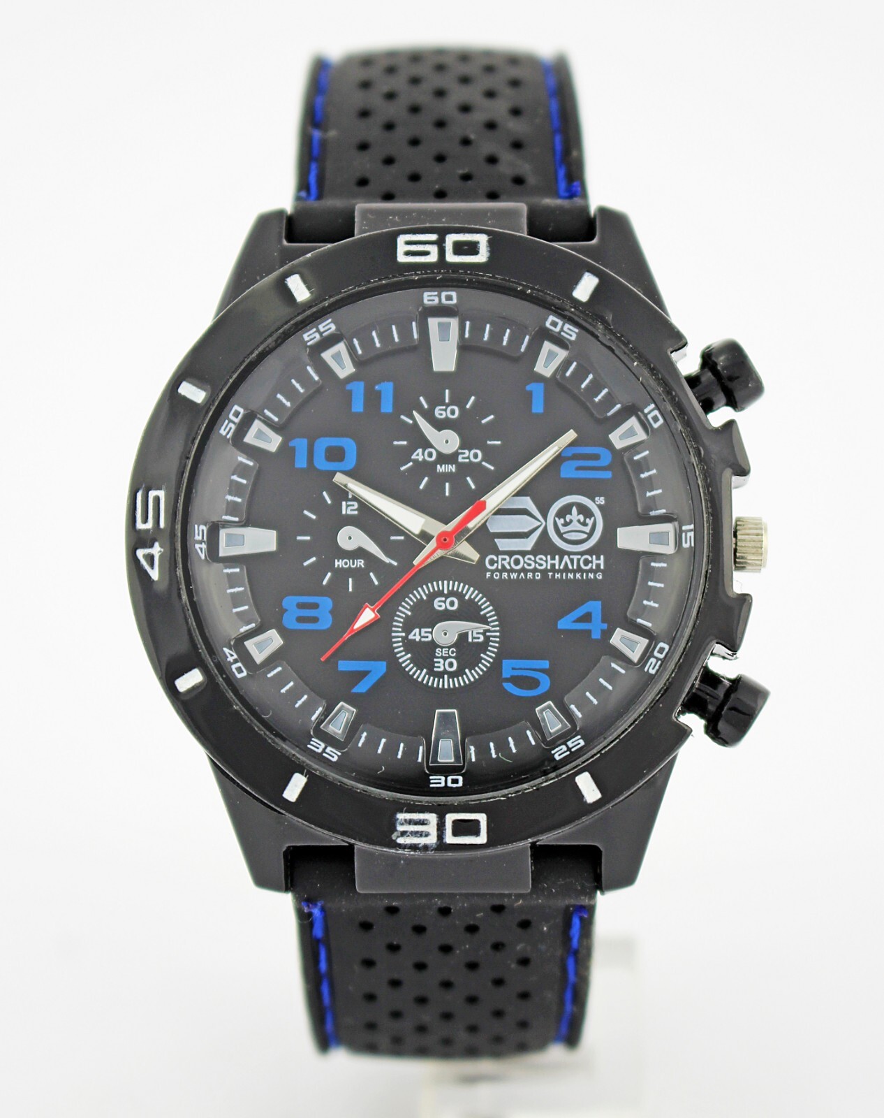 Crosshatch Men's Quartz Watch with Analogue Display and Black Strap ...