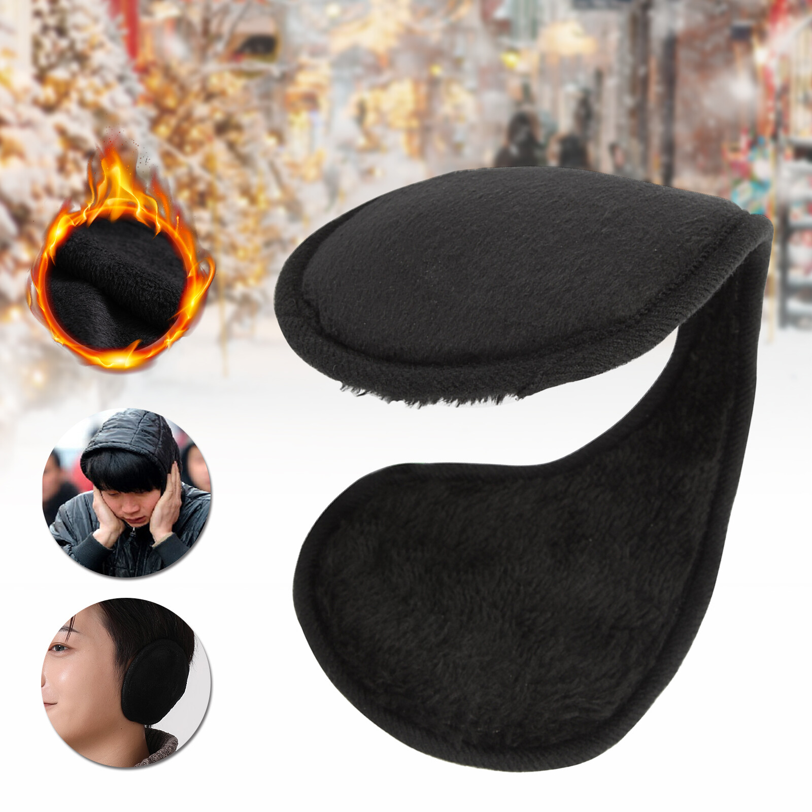 4 Ear Muffs Winter Ear warmers Fleece Earwarmer Mens Womens Behind the ...