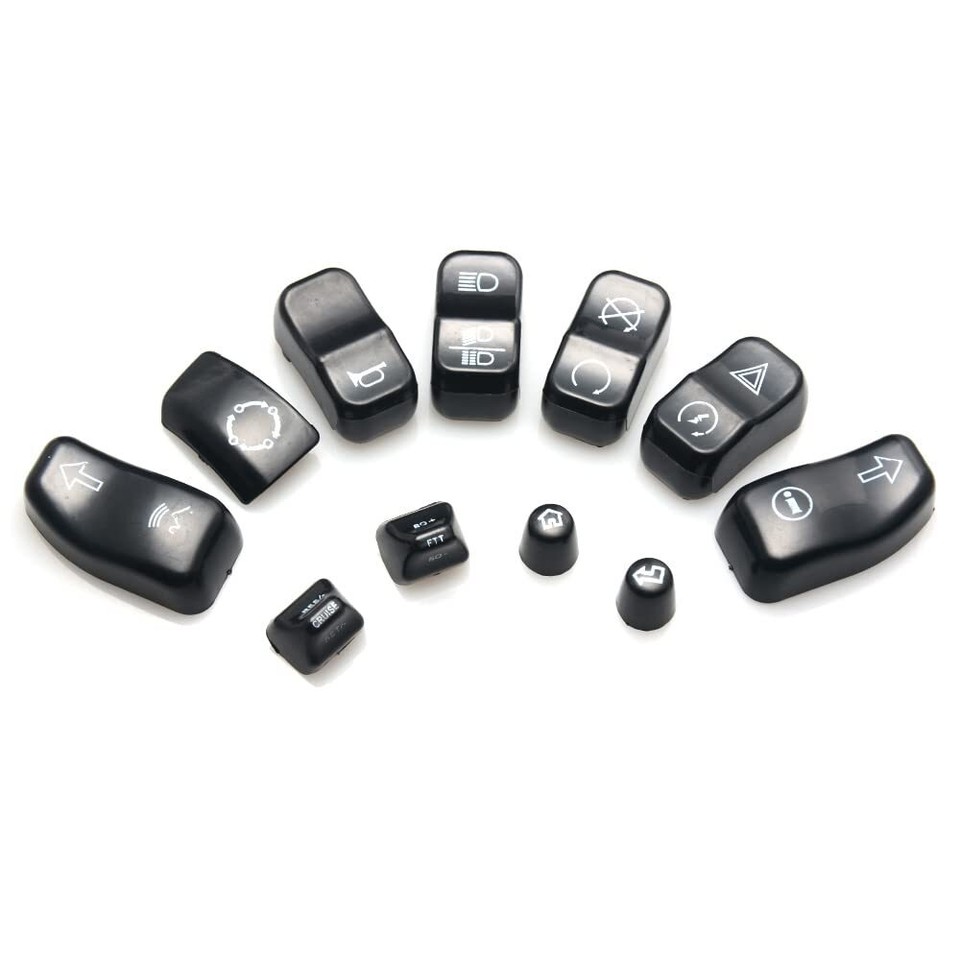 Black Switch Button Covers Caps For Harley Touring FLHT/FLHX/FLTRX ...
