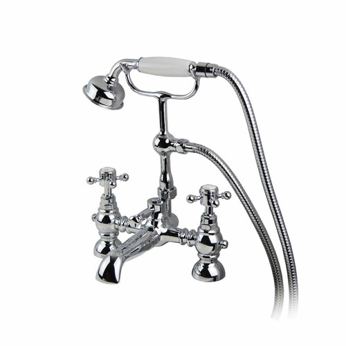 Tradtional Victorian Bath Filler Shower Mixer Tap With Handset ...