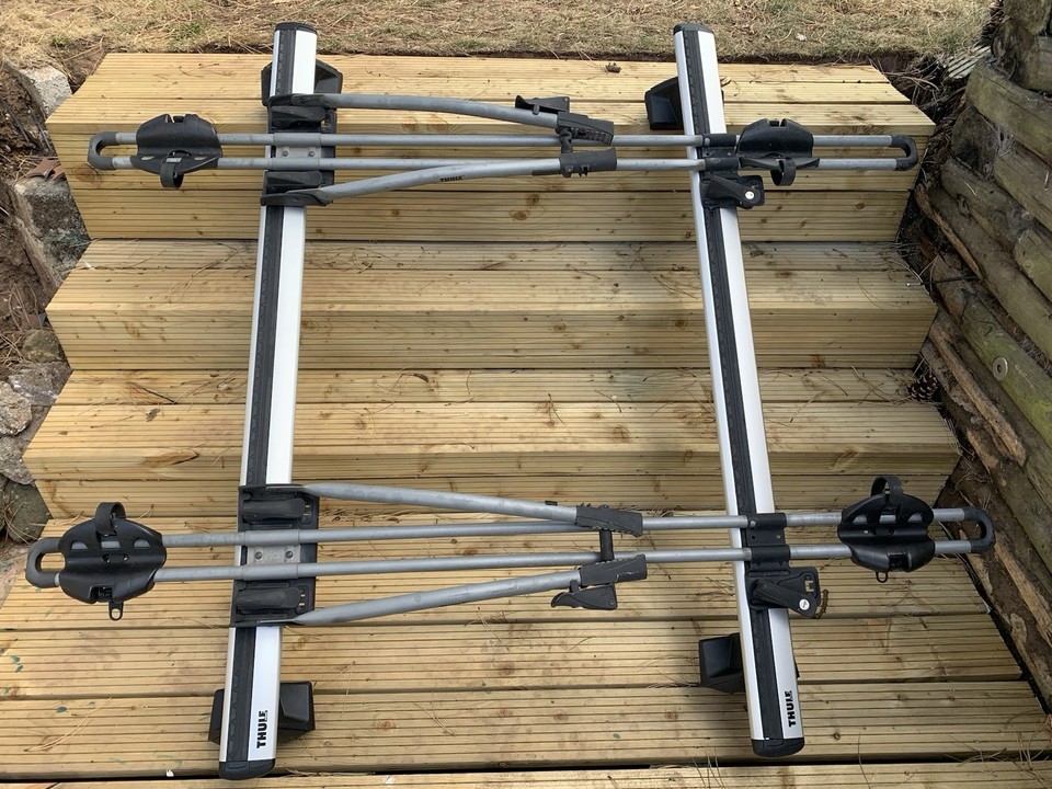 Thule Golf Mk7.5 Roof Rack And 2 Bike Carriers, Roof Rack only used ...
