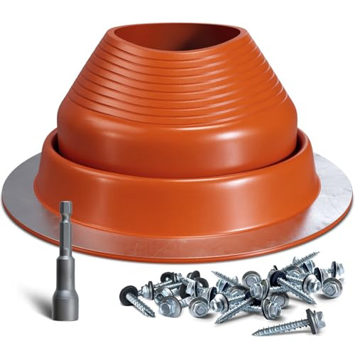 #7 Silicone Metal Roof Pipe Flashing, High Temp Vent Boot Flexible Roof ...