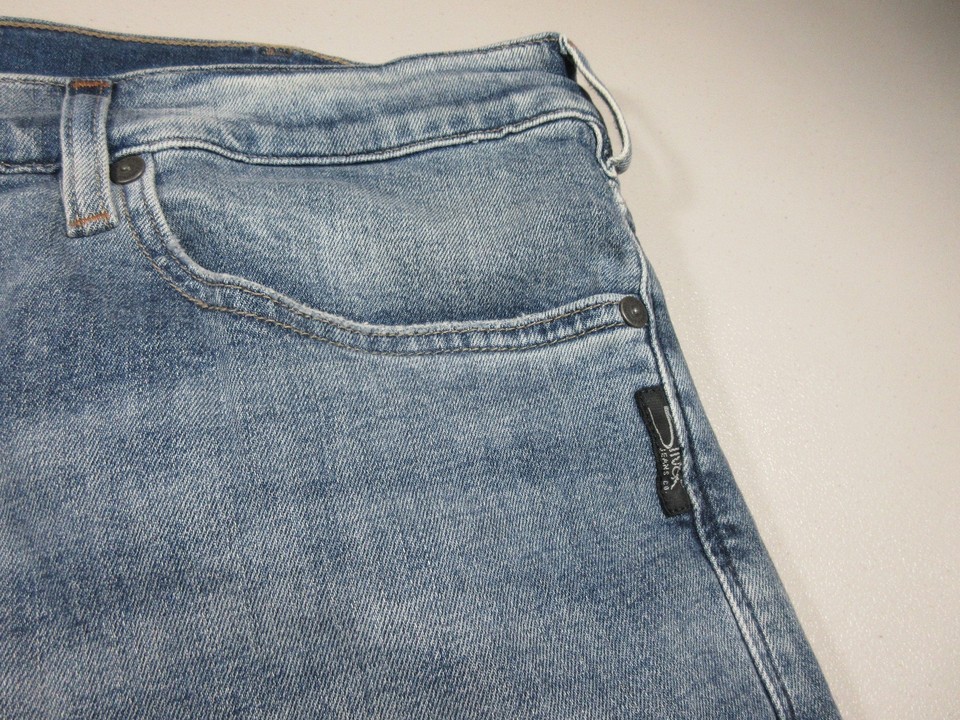 Silver Jeans mens Eddie medium wash distressed relaxed tapered 36x32 ...