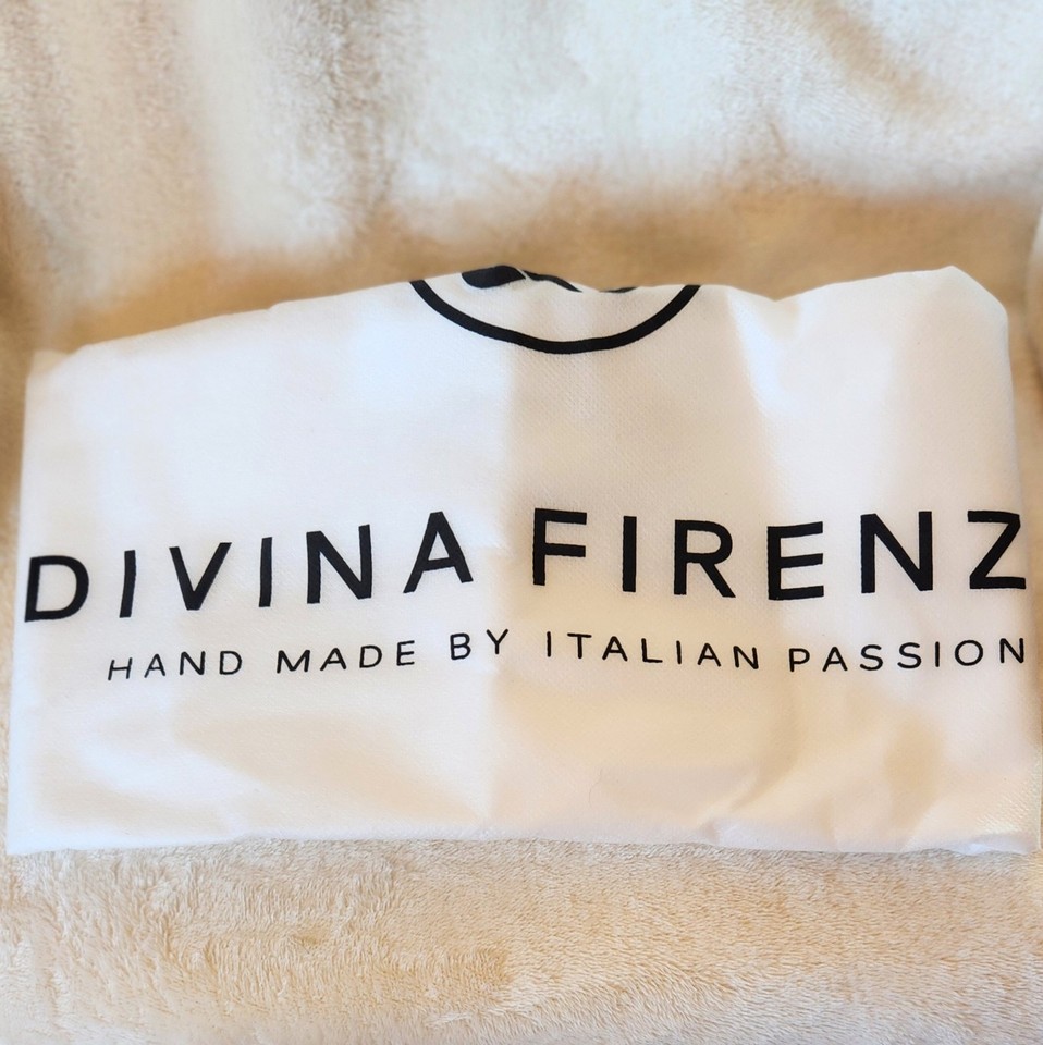 Divina Firenze Arianna Italian Latte & Brown Leather Sling Backpack NWT ...