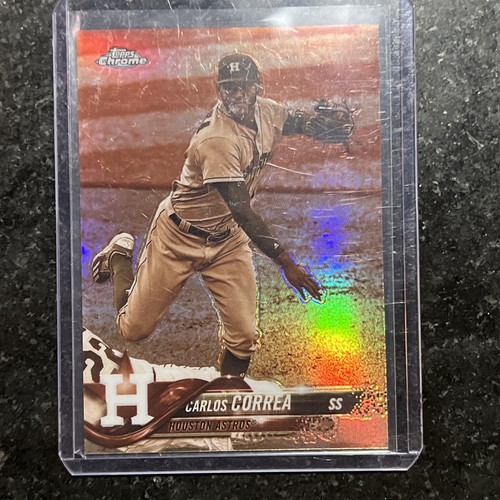 2018 Topps Chrome Carlos Correa Negative Refractor #103 | eBay