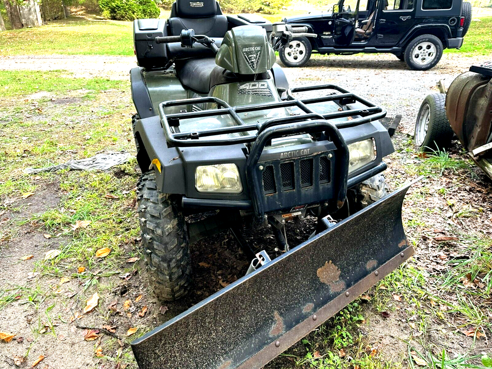 👍2005 Artic Cat 400 ATV Quad 4WD W/Plow Blade AMARACK Rear Seat AS-IS ...