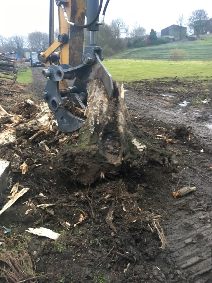 13 Ton Excavator Tree Stump Shear - Root Shear Root Harvester 65mm Pins ...