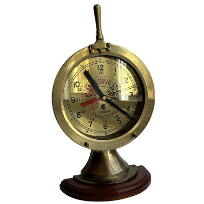 Vtg Clock Chadburns Liverpool London Nautical Porthole Ship Brass on ...