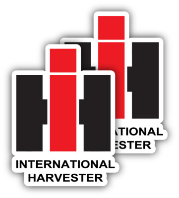 2X IH INTERNATIONAL HARVESTER WORDS STICKER 3M US TRUCK WINDOW CAR ...