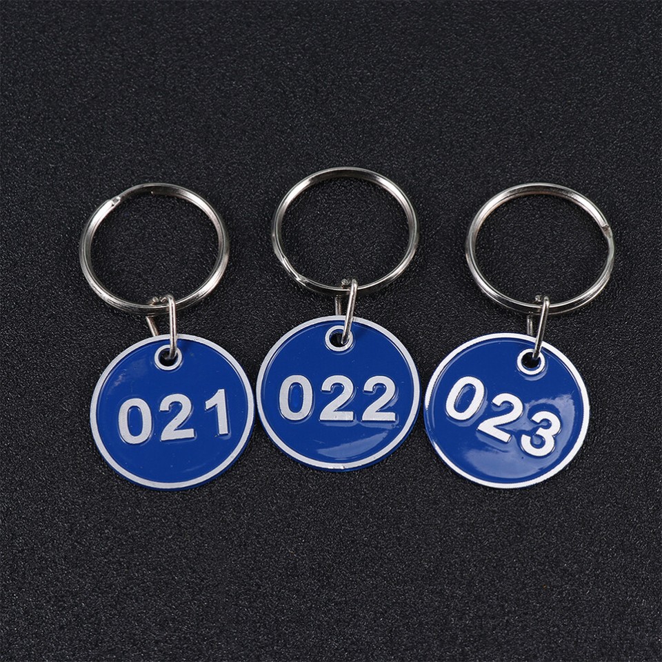 Steel Number Tags Luggage Plates Key Ring Labels Lockers for Storage | eBay