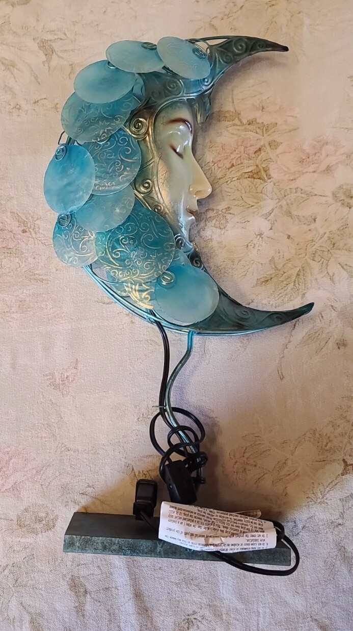 Blue Moon Lamp, 19"Tall X 9"1/2 Wide | eBay