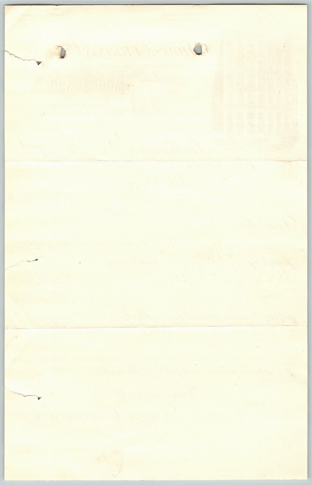 1901 Letterhead Billhead Diggs Currin Boots Shoes Baltimore - Ephraim ...