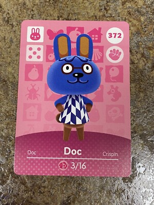 DOC 372 Animal Crossing Amiibo Authentic Nintendo Mint Card From Series ...