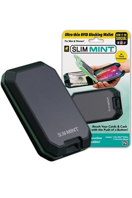 Slim Mint Ultra-Thin RFID-Blocking Wallet AS-SEEN-ON-TV ID Theft ...
