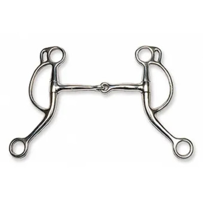 New! Stainless steel TRAINING SNAFFLE BIT w/ 5" Jointed mouth 6 3/4 ...