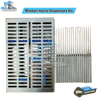 Rhoton Micro Dissector Expanded 20 PCS Set of Stainless Steel with ...