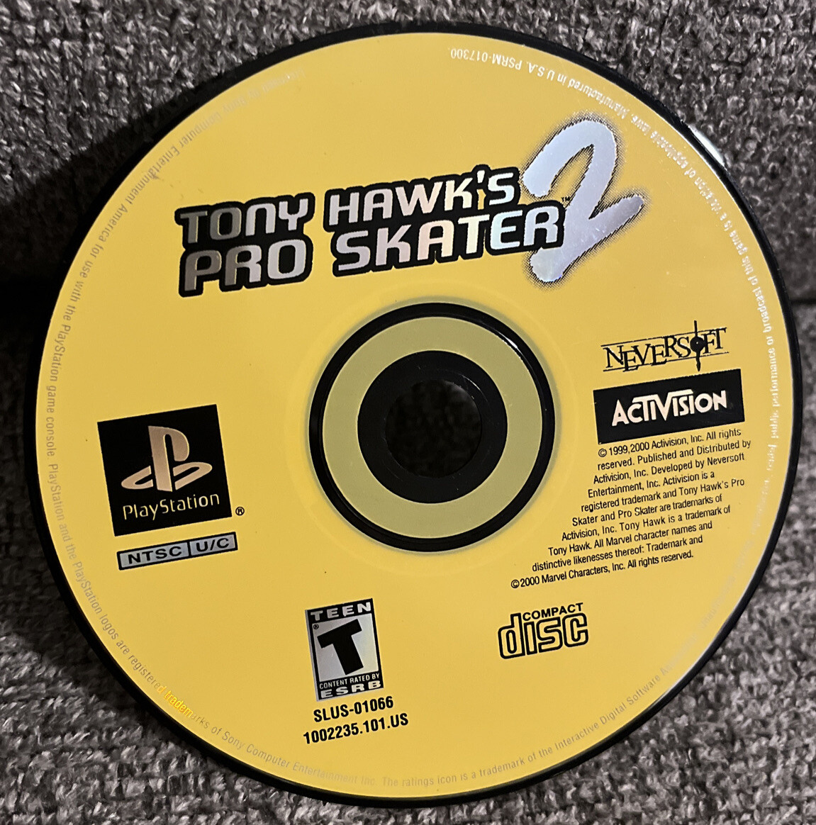 Tony Hawk's Pro Skater 2 PS1 PlayStation 1 Disc/Cartridge Only ...