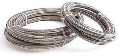 Aeroflow AF800-08-2M #8 Nylon Braided A/C Hose Stainless Outer 2 Meter ...